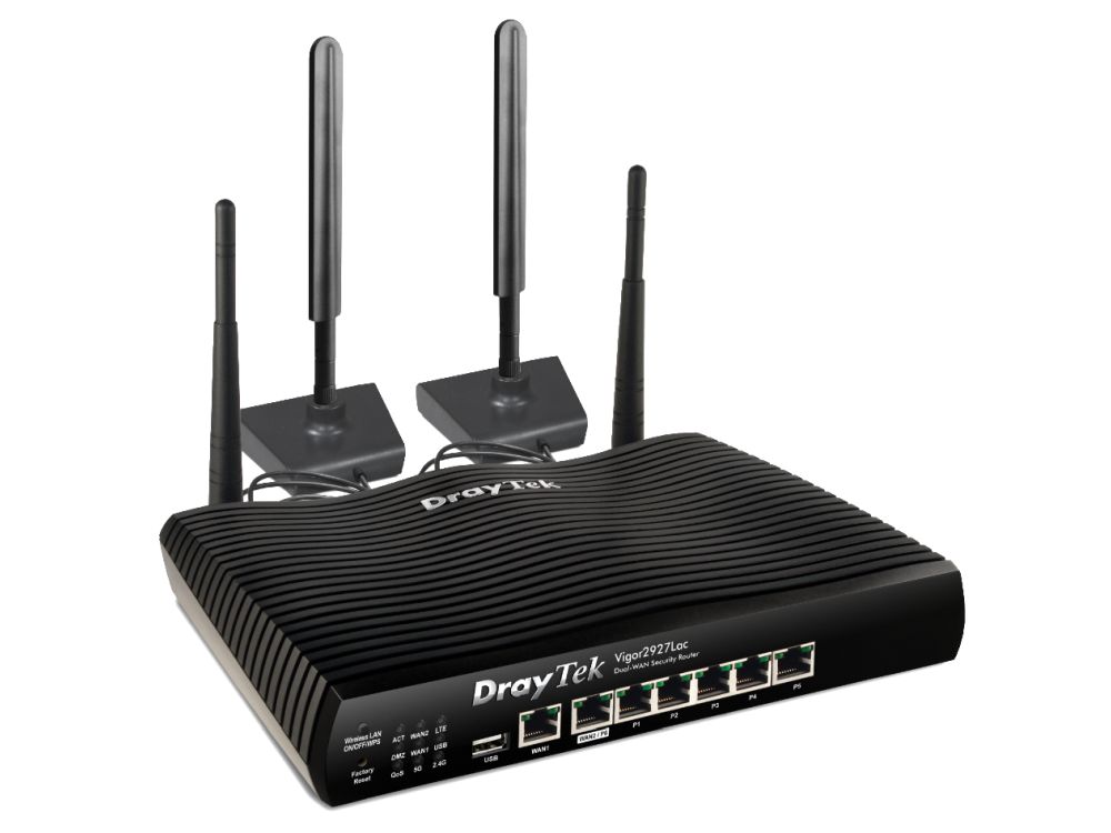 Vigor 2927Lac LTE (4G) modem with SIM card slot and dual Gigabit WAN ...