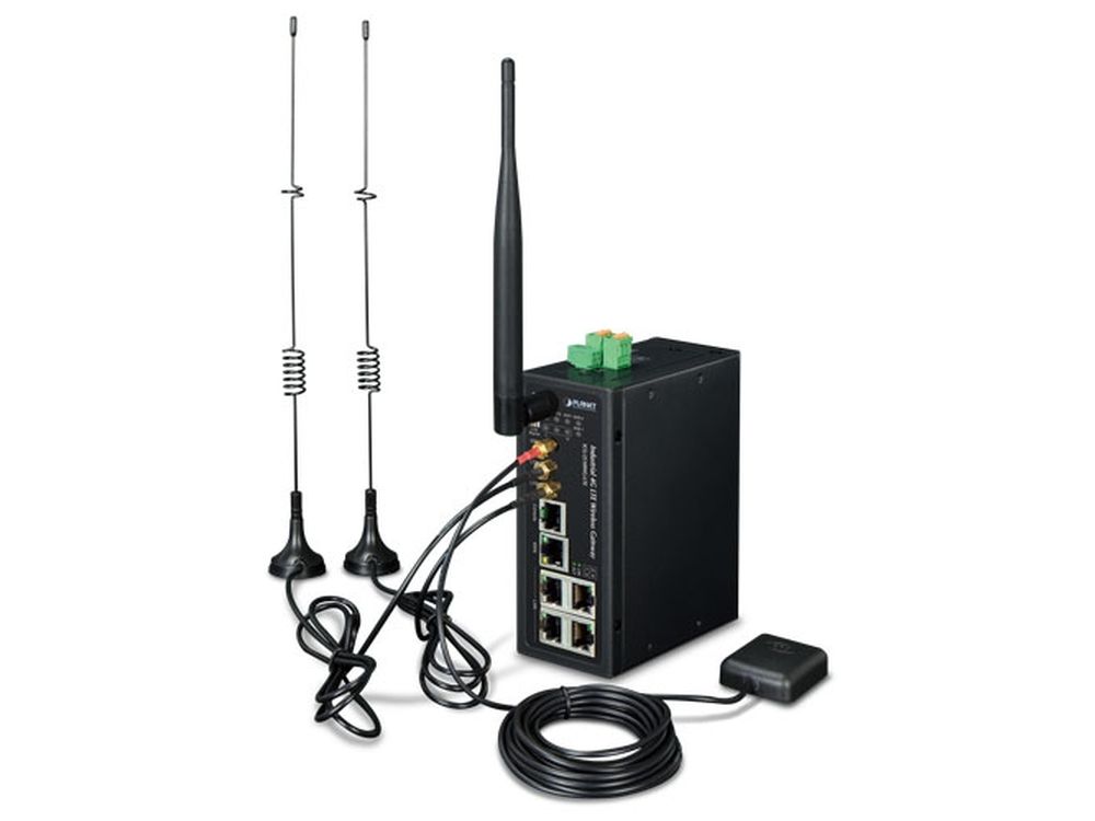 Industrial 4G LTE Cellular Wireless Gateway with 5-Port 10/100/1000T ...