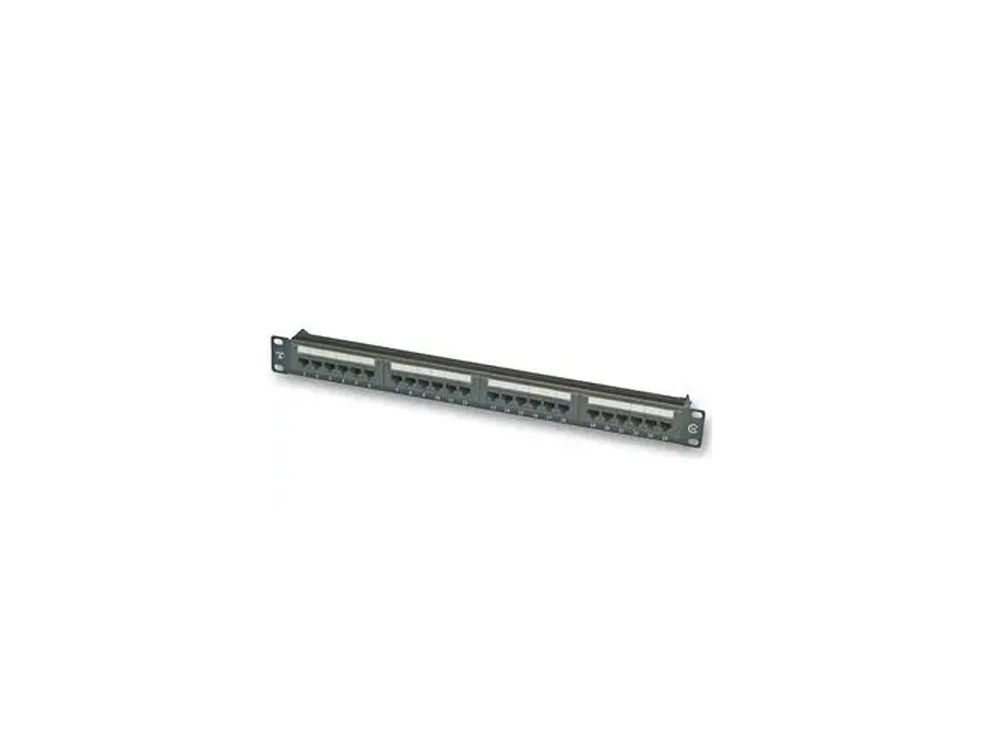 24 port patch panel Cat 5E / 568B version incl. mngt bar - Teka Telekom